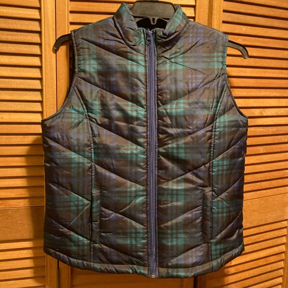 St. John's Bay | Jackets & Coats | Architect Bluegreen Plaid Quilted ...